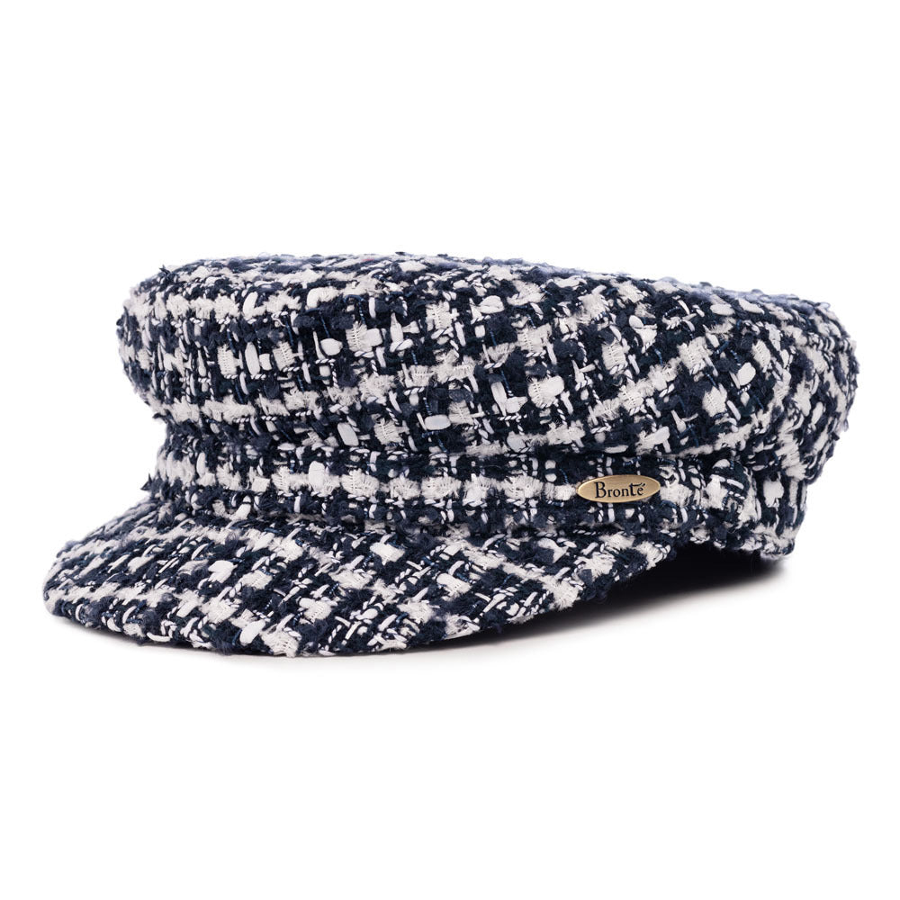 Women's sailor cap, Shipper-blue/white Linton Tweed – Bronteshop