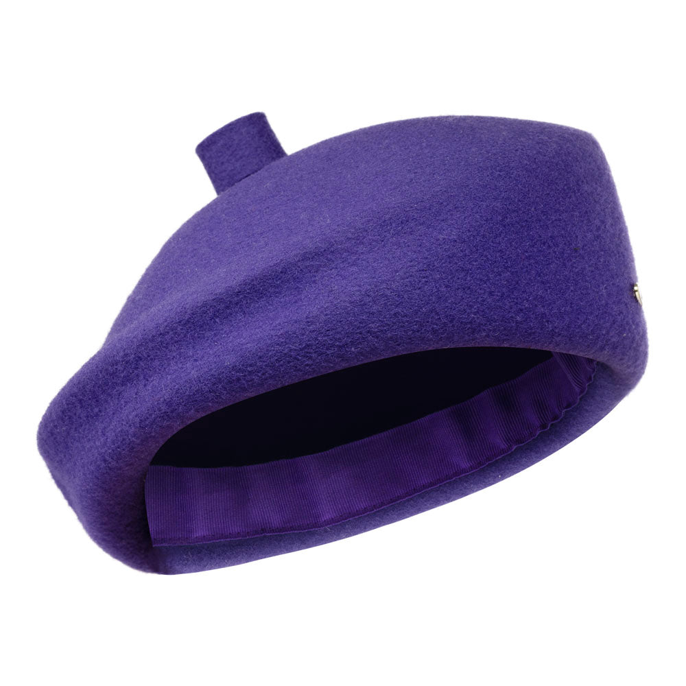 Mare/B wool felt beret-structured shape-purple hue – Bronteshop