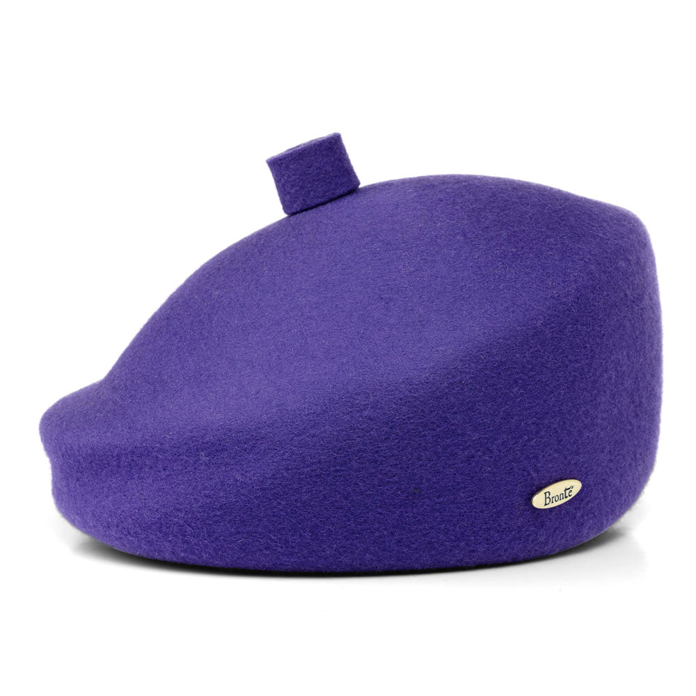 Mare/B wool felt beret-structured shape-purple hue – Bronteshop