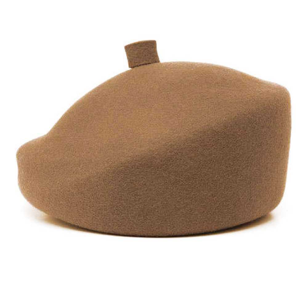 Mare/B-modern design beret in camel wool felt – Bronteshop