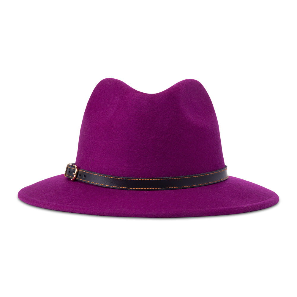 Cleo-stylish wool felt fedora hat for women, hot pink – Bronteshop